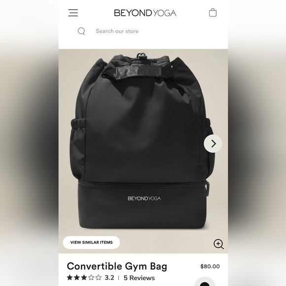 Beyond Yoga | Other | Beyond Yoga Black Convertible Gym Backpack Bag ...